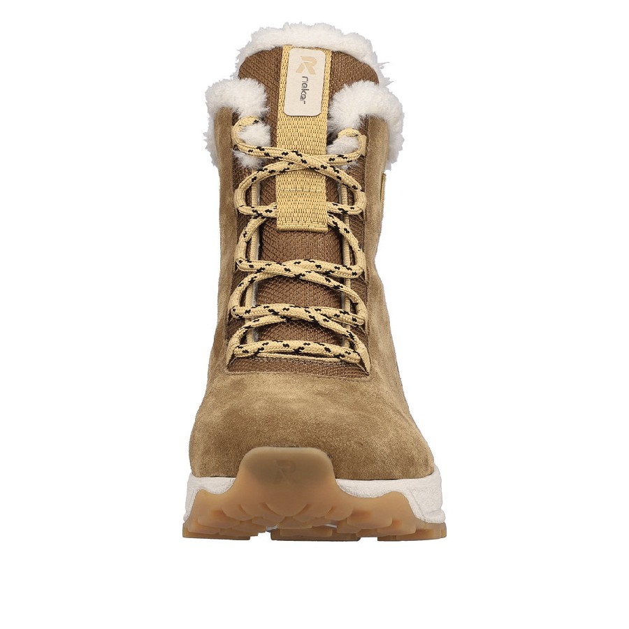 Smartshoes - Rieker-Evolution vinterkänga i ljusbrun mocka.