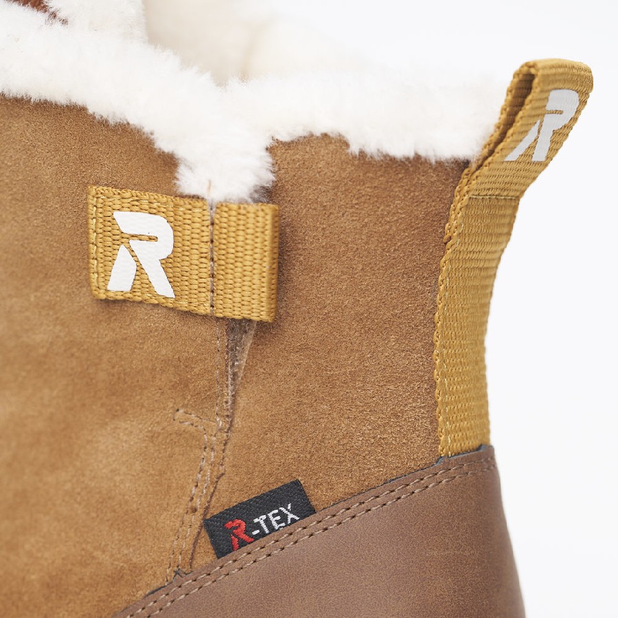 Smartshoes - Rieker-Evolution vinterkänga i ljusbrun mocka.