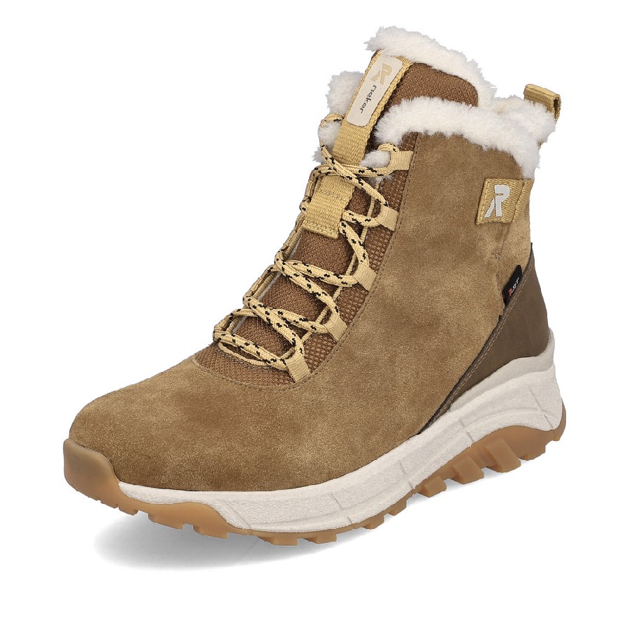 Smartshoes - Rieker-Evolution vinterkänga i ljusbrun mocka.